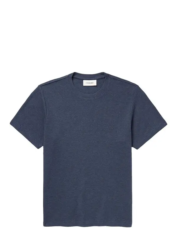 FRAME Duo Fold Cotton-jersey T-shirt - Blue