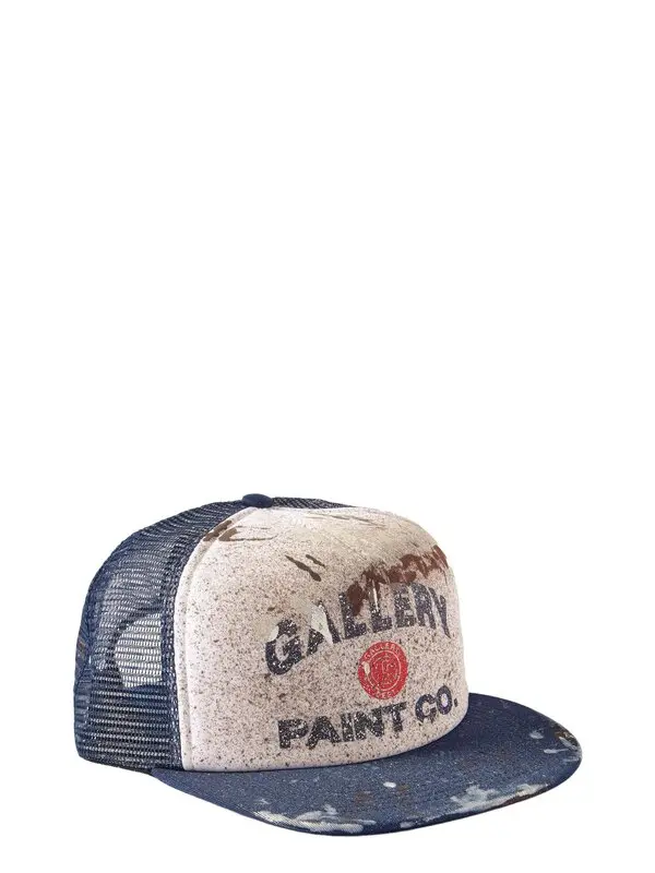 GALLERY DEPT. Alex Paint-splattered Logo-print Trucker Cap - Blue