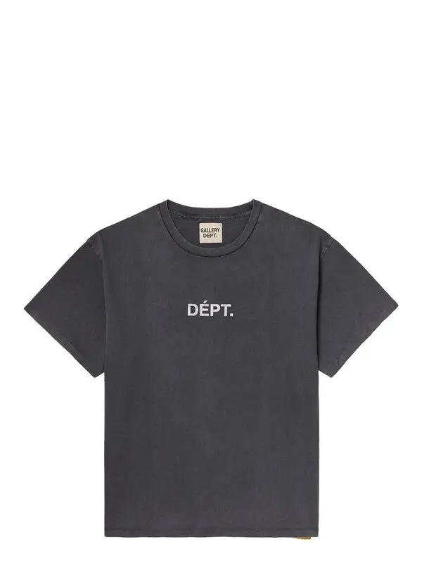 GALLERY DEPT. Logo-print Cotton-jersey T-shirt - Black