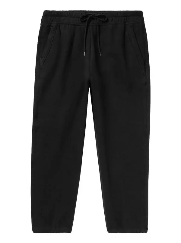 JAMES PERSE Cozy Tapered Cotton-blend Jersey Sweatpants - Black