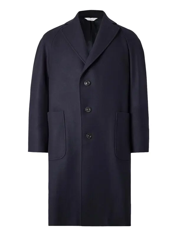 Boglioli Virgin Wool-blend Overcoat - Blue