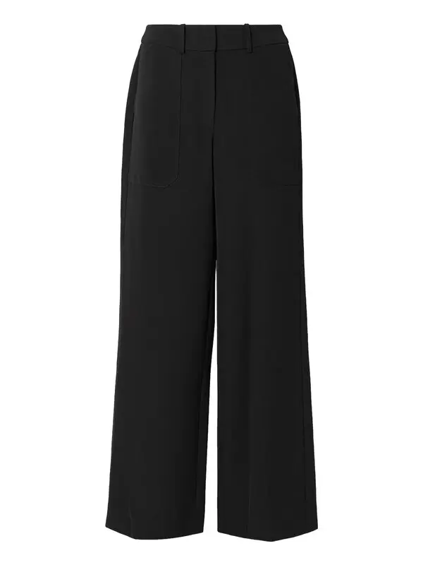 Veronica Beard Cole Stretch-twill Wide-leg Pants - Black