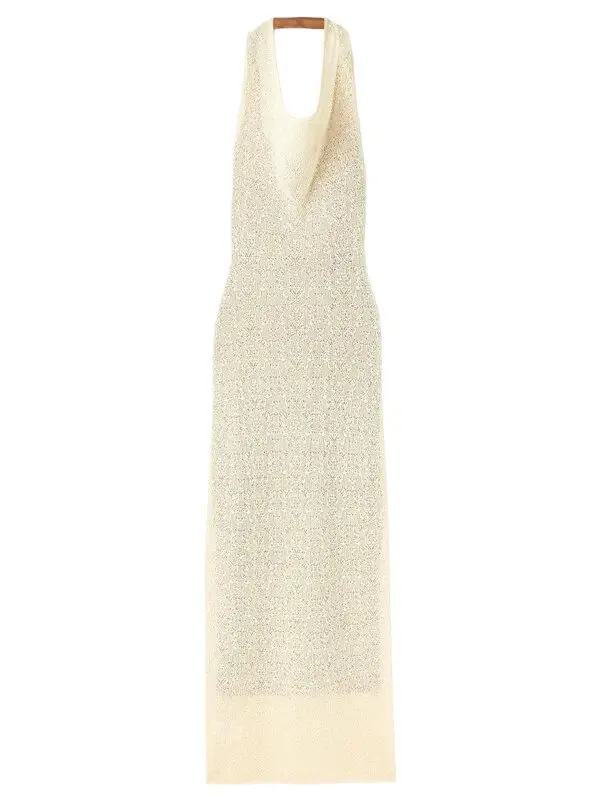 Sir The Label Celestino Pointelle-knit Maxi Dress - Cream