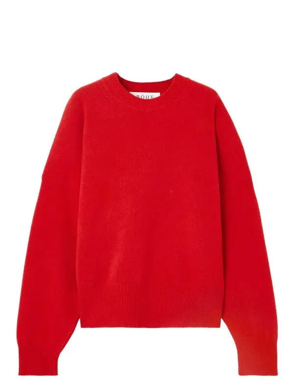 RÓHE Oversized Wool-blend Sweater - Red