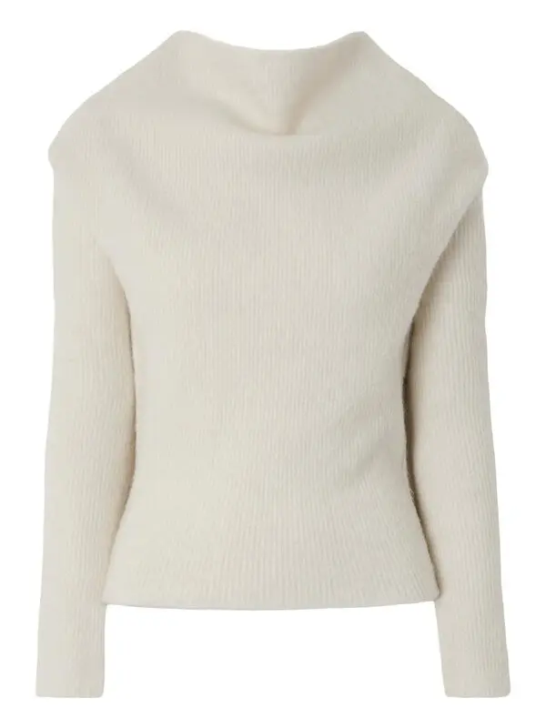 Rick Owens Woven Turtleneck Sweater - Off-white
