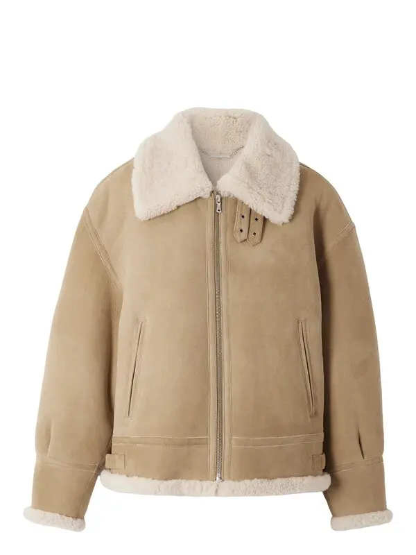 Nour Hammour Portia Shearling Jacket - Brown