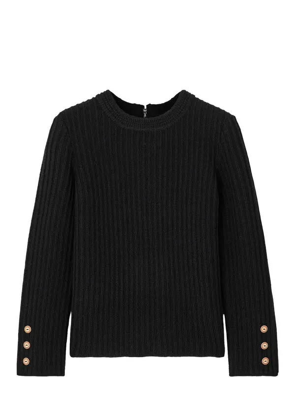 MARANT ETOILE Dixie Ribbed Wool Sweater - Black