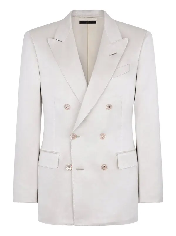 TOM FORD Cotton-silk Double-breasted Blazer - Pink