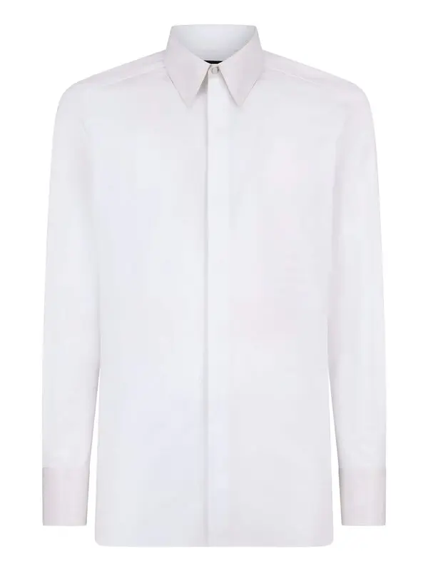 TOM FORD Cotton Grosgrain-collar Shirt - White