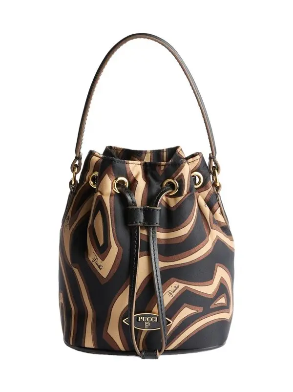 Emilio Pucci Printed Bucket Bag - Black