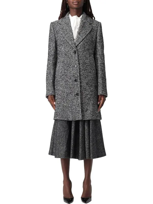 Dolce & Gabbana Textured Tailored Coat - Grey