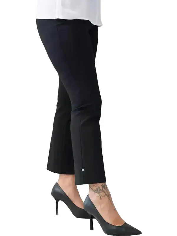 CARACTÈRE Button-fastening Flared Trousers - Black