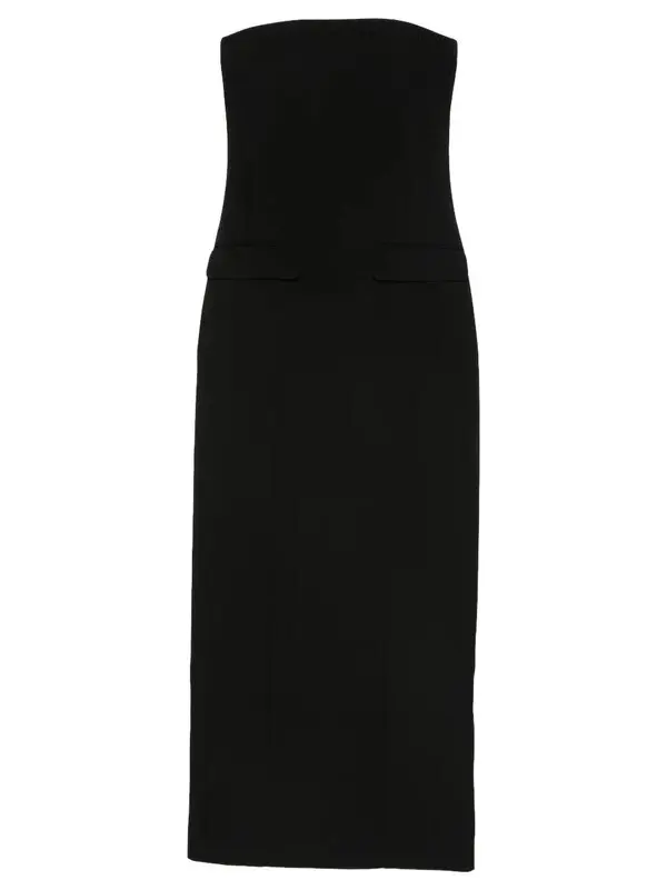 TOTÊME Strapless Flap-pocket Dress - Black