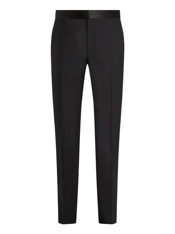 Zegna Wool-blend Trousers - Black