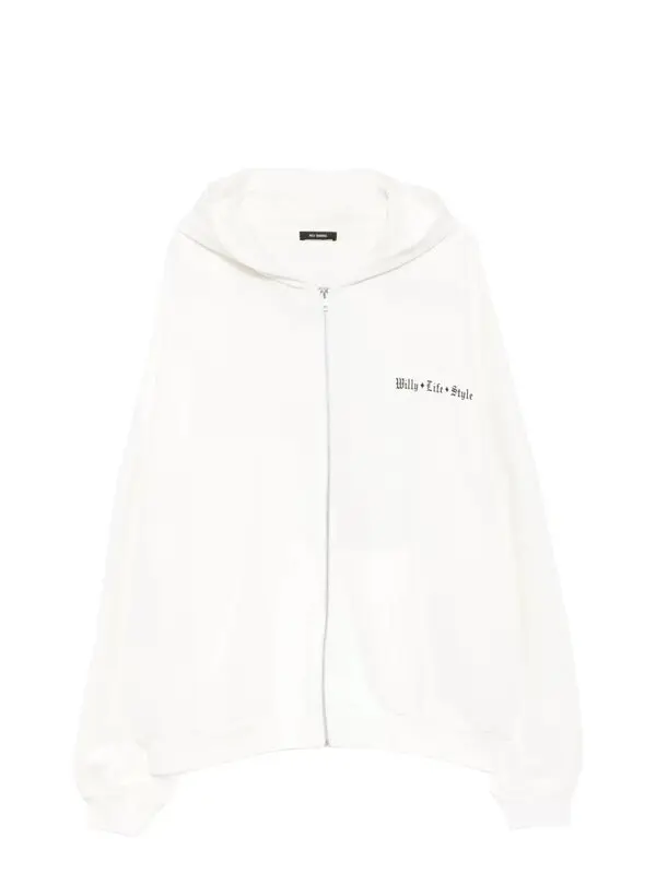 WILLY CHAVARRIA Zip-up Hoodie - White