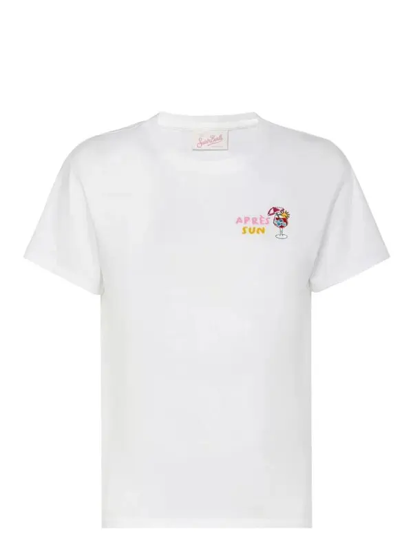 MC2 SAINT BARTH Emilie Cocktail-embellished T-shirt - White