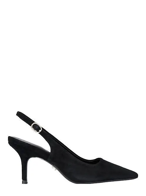 Carvela Suede Heeled Slingback Courts - Black