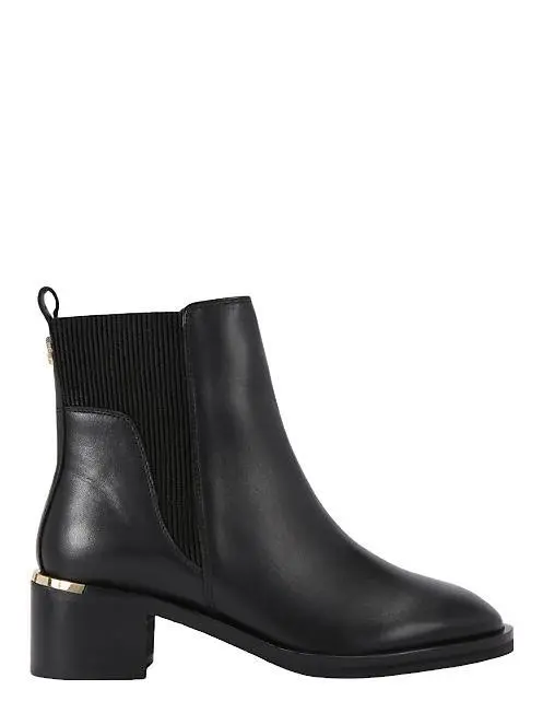 Carvela Liberty Leather Heeled Ankle Boots - Black