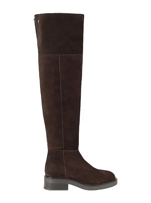 Carvela Napoli Suede Flat Over-the-knee Boots - Brown