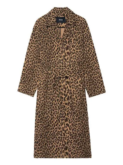Zadig&Voltaire Leopard-print Cotton Coat - Daim