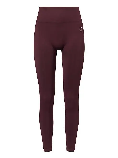 GYMSHARK Everyday Seamless High-waisted Stretch-nylon Leggings - Gs Cherry Purple