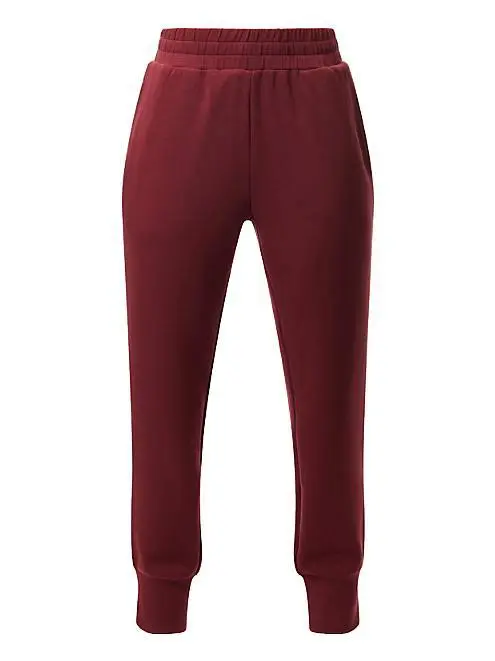 Varley Elasticated-waist Slim-fit Stretch-jersey Joggers - New Maroon