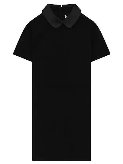 The Kooples Short-sleeve Satin Mini Dress - Black