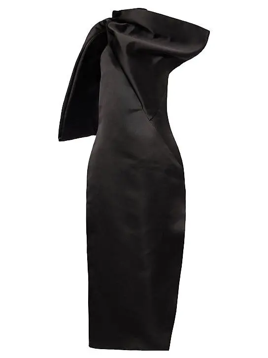 Givenchy Bow Open-back Silk Maxi Dress - Black