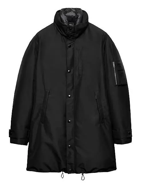Prada Stand-collar Down-filled Woven Jacket - Black