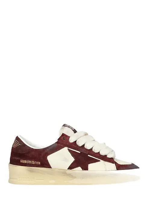 GOLDEN GOOSE Stardan Suede Low-top Sneakers - Wine Comb