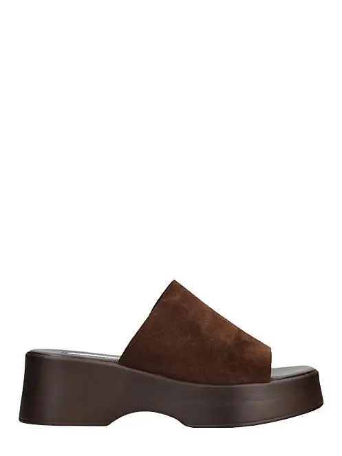 Steve Madden Slinky Heeled Suede Sandals - Brown