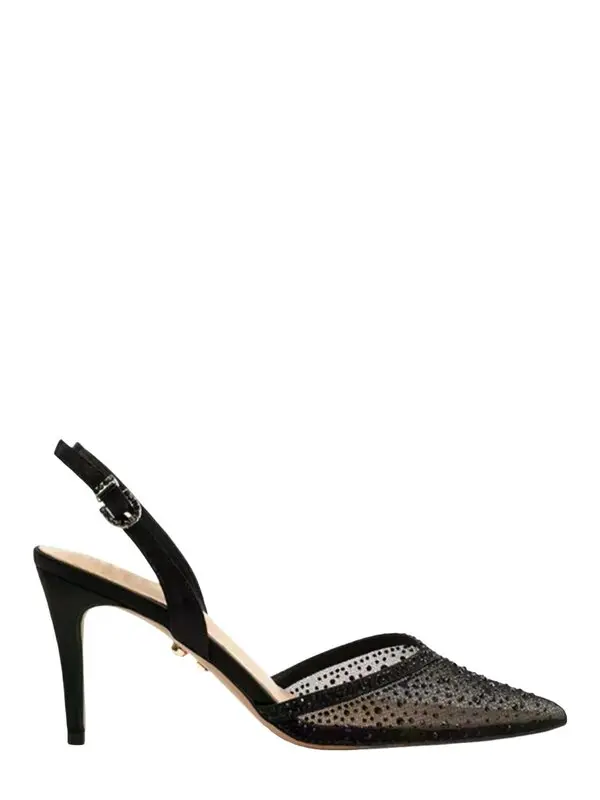 TWENTY FOURHAITCH Crystal-embellished Slingback Pumps - Black
