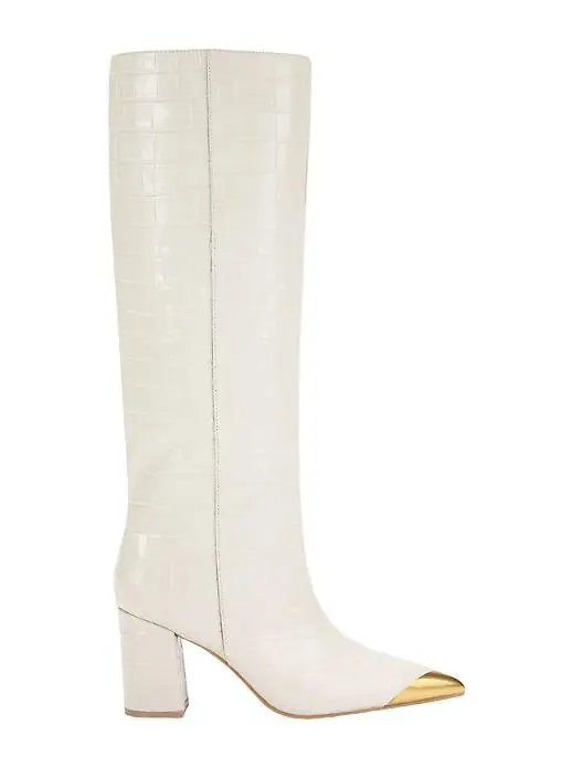Kurt Geiger Regent Cap Leather Knee-high Boots - Bone