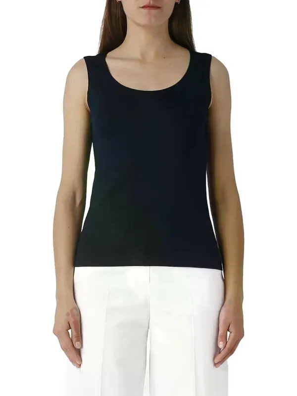 GRAN SASSO Sleeveless Scoop-neck Top - Blue