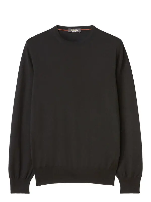 Loro Piana Girocollo Cash Light Crewneck Sweater - Black