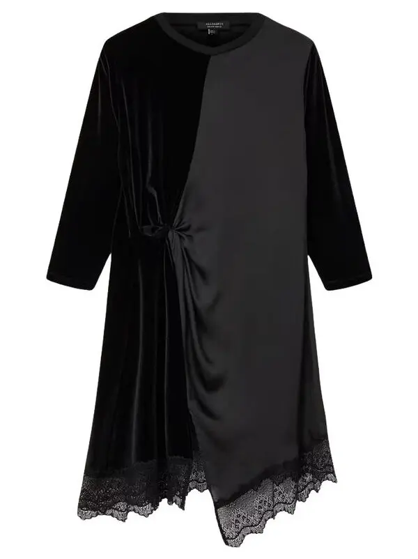 ALLSAINTS Lana Velvet Mini Dress - Black