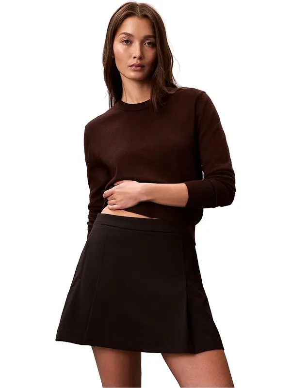 Calvin Klein Pleated Mini Skirt - Black