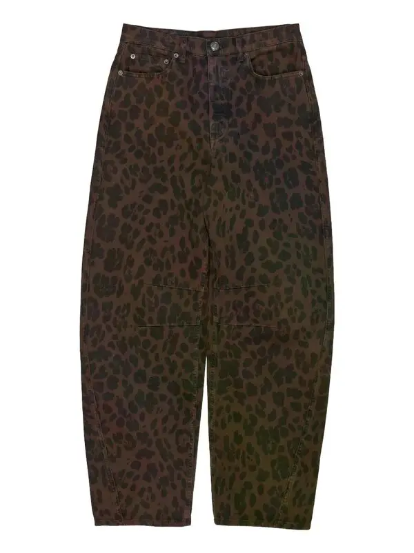 Bimba Y Lola Leopard Print Trousers - Brown