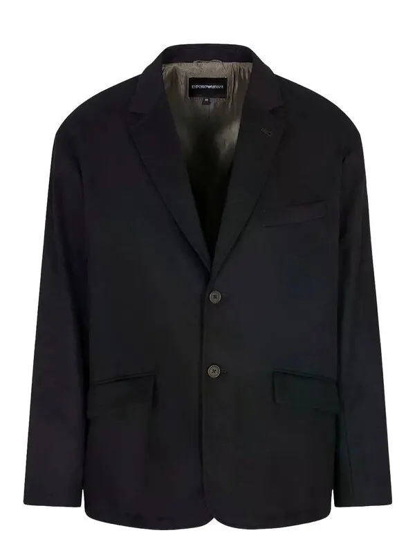 Emporio Armani Button Single-breasted Blazer - Blue