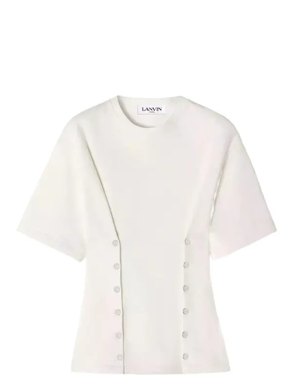 LANVIN Button-detailed Fitted Top - White