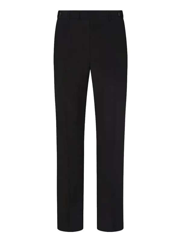Emporio Armani Belt-loops Side-straps Trousers - Black