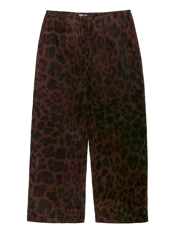 Bimba Y Lola Leopard Print Trousers - Brown