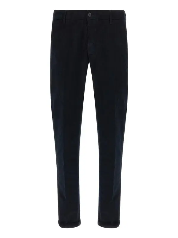 Incotex Velvet Straight Leg Trousers - Blue