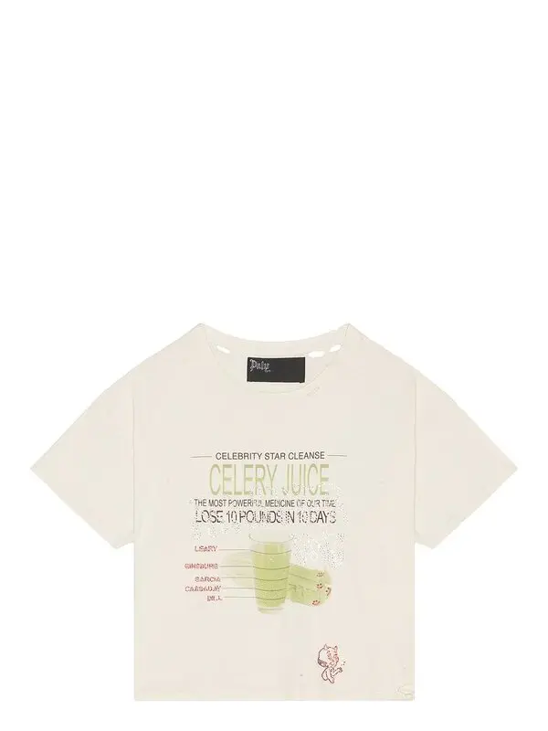 PALY HOLLYWOOD Celery Cleanse Tee - White