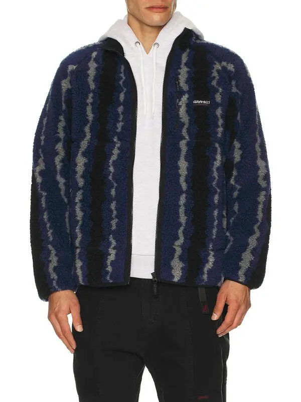 Gramicci Ripple Sherpa Jacket - Navy Ripple