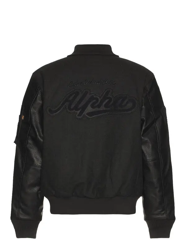 Alpha Industries Letterman Jacket - Black