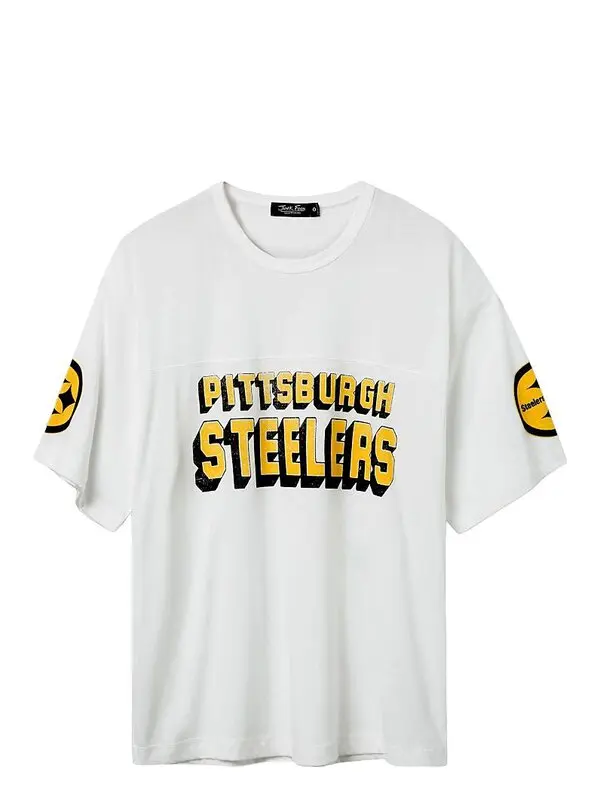 Junk Food Clothing Nfl Pittsburgh Steelers Halfback Jersey Tee - Vintage White