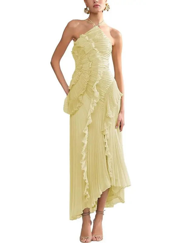 AMUR Lorelie Halter Gown - Lotus