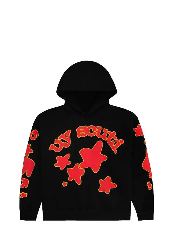SP5DER X Uy Scuti Hoodie - Black/red