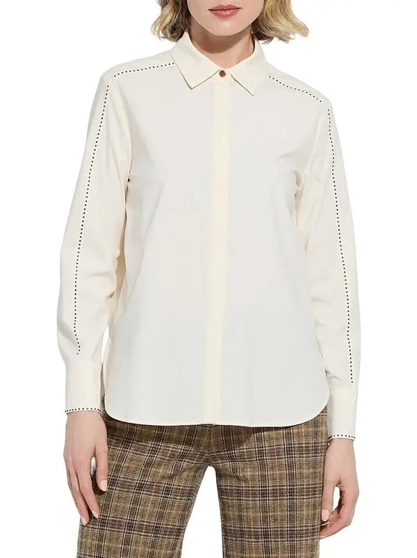 Lyssé Rackel Crystal Embellished Shirt - Macadamia